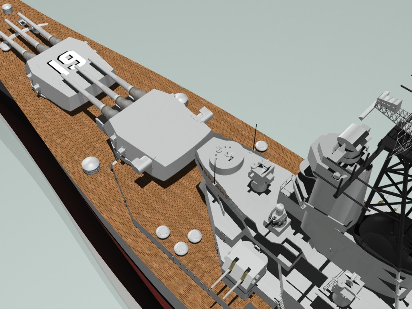 Iowa Battleships 3d Obj