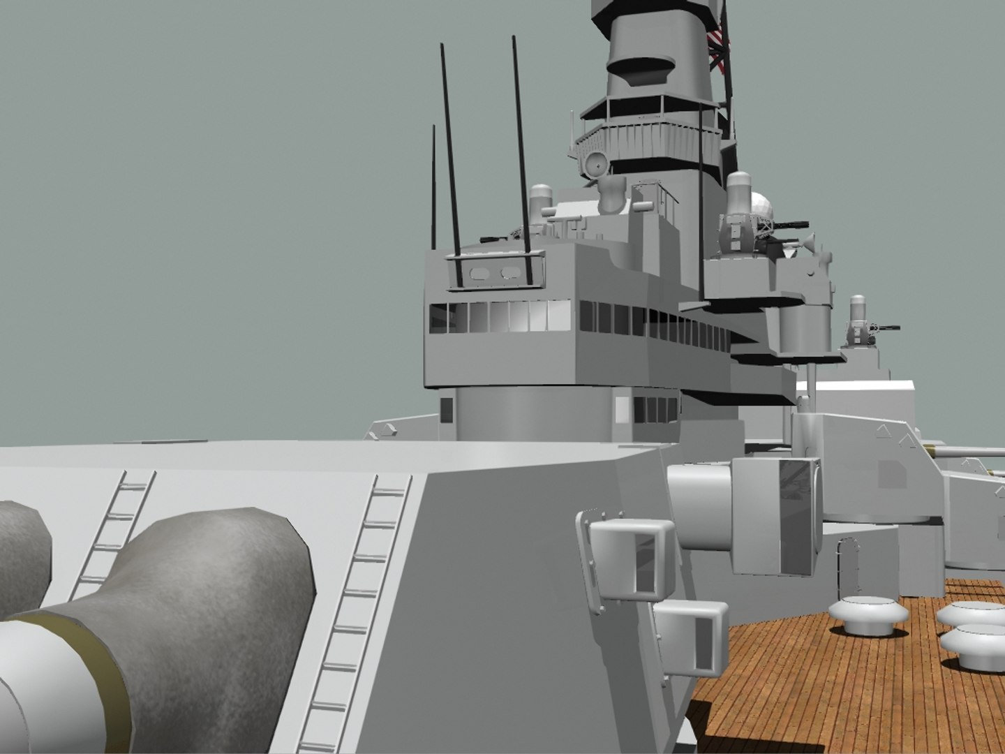 Iowa Battleships 3d Obj