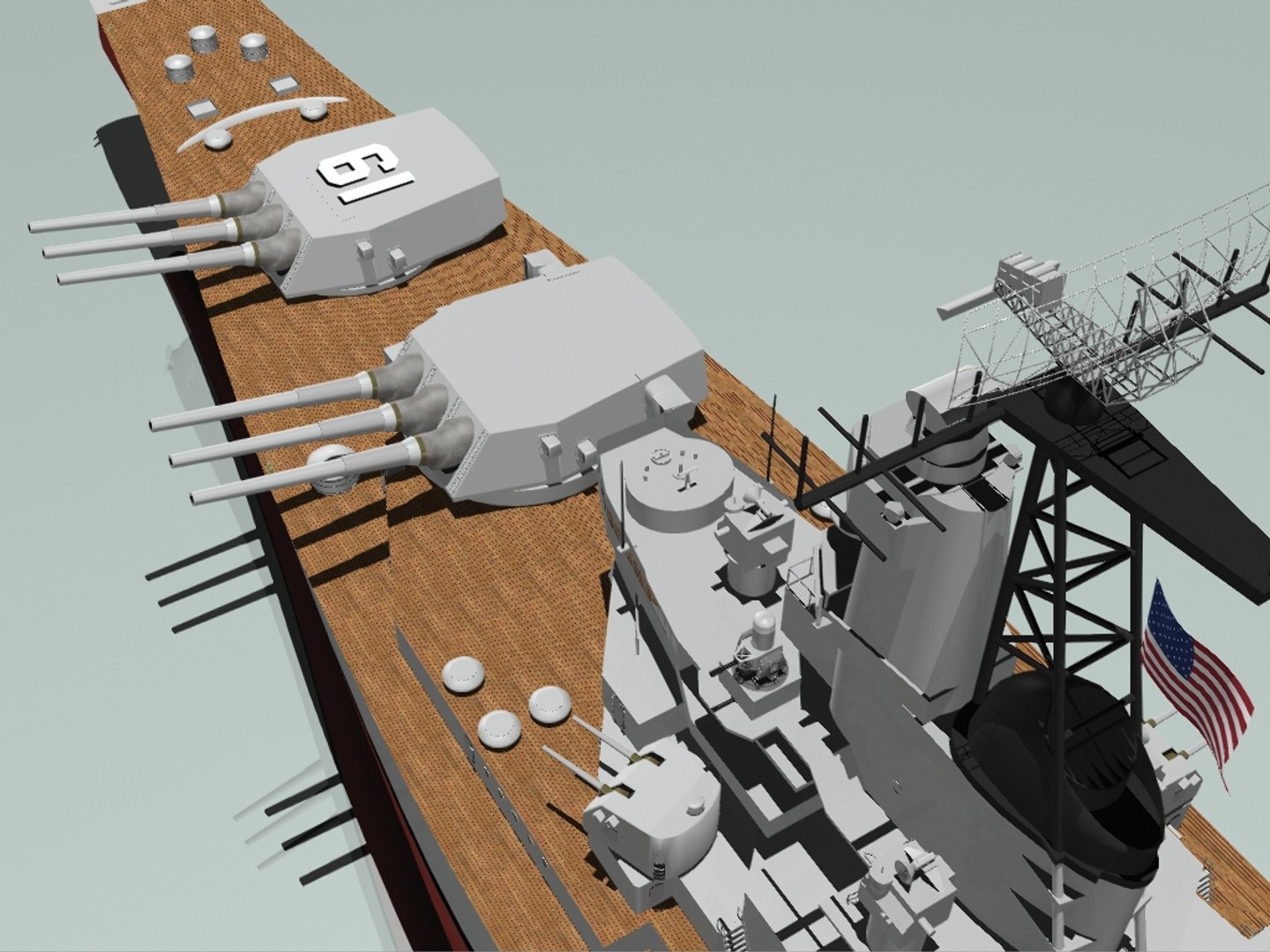 Iowa Battleships 3d Obj