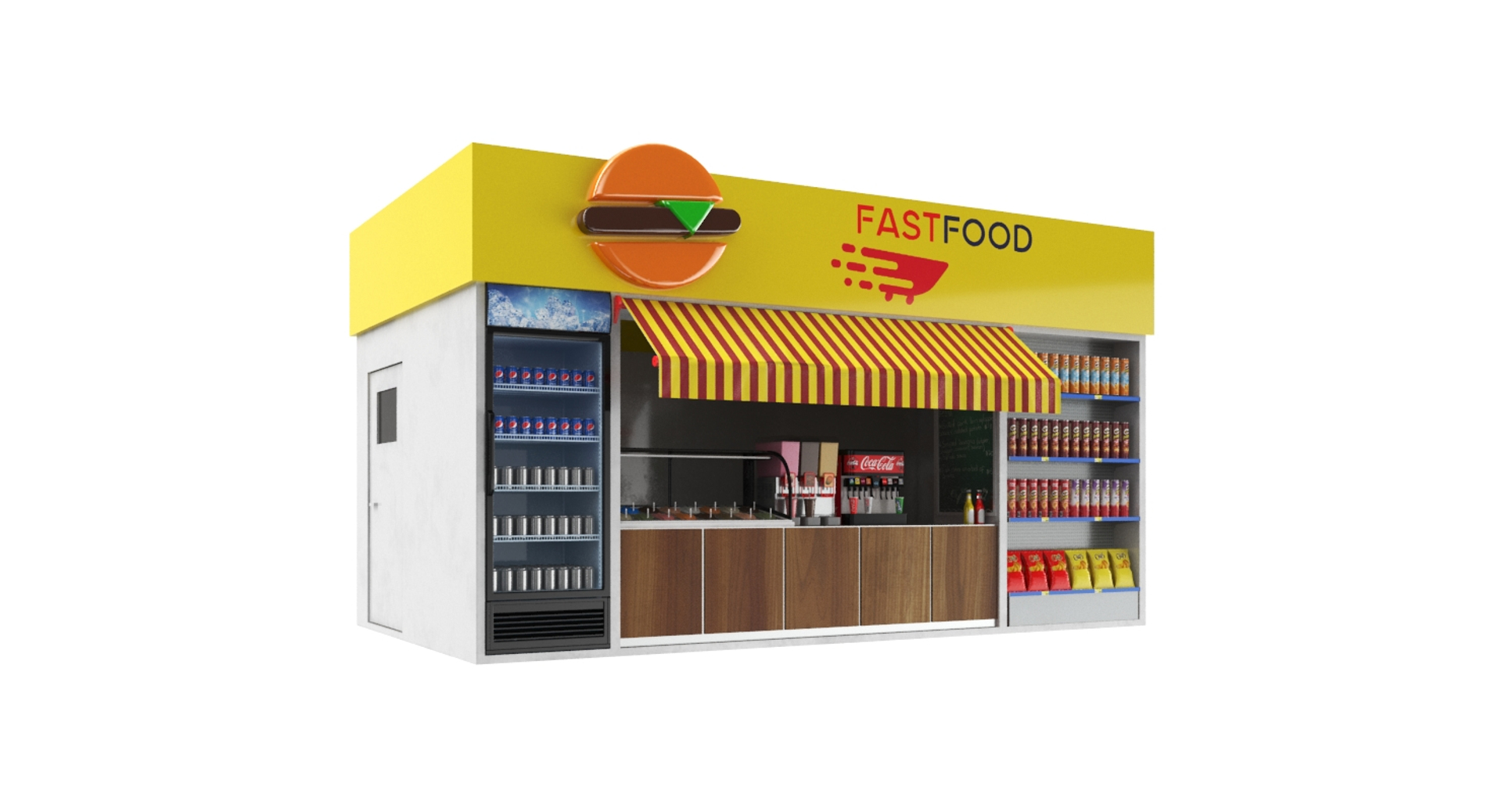 Kiosks Stand Model - TurboSquid 1377406
