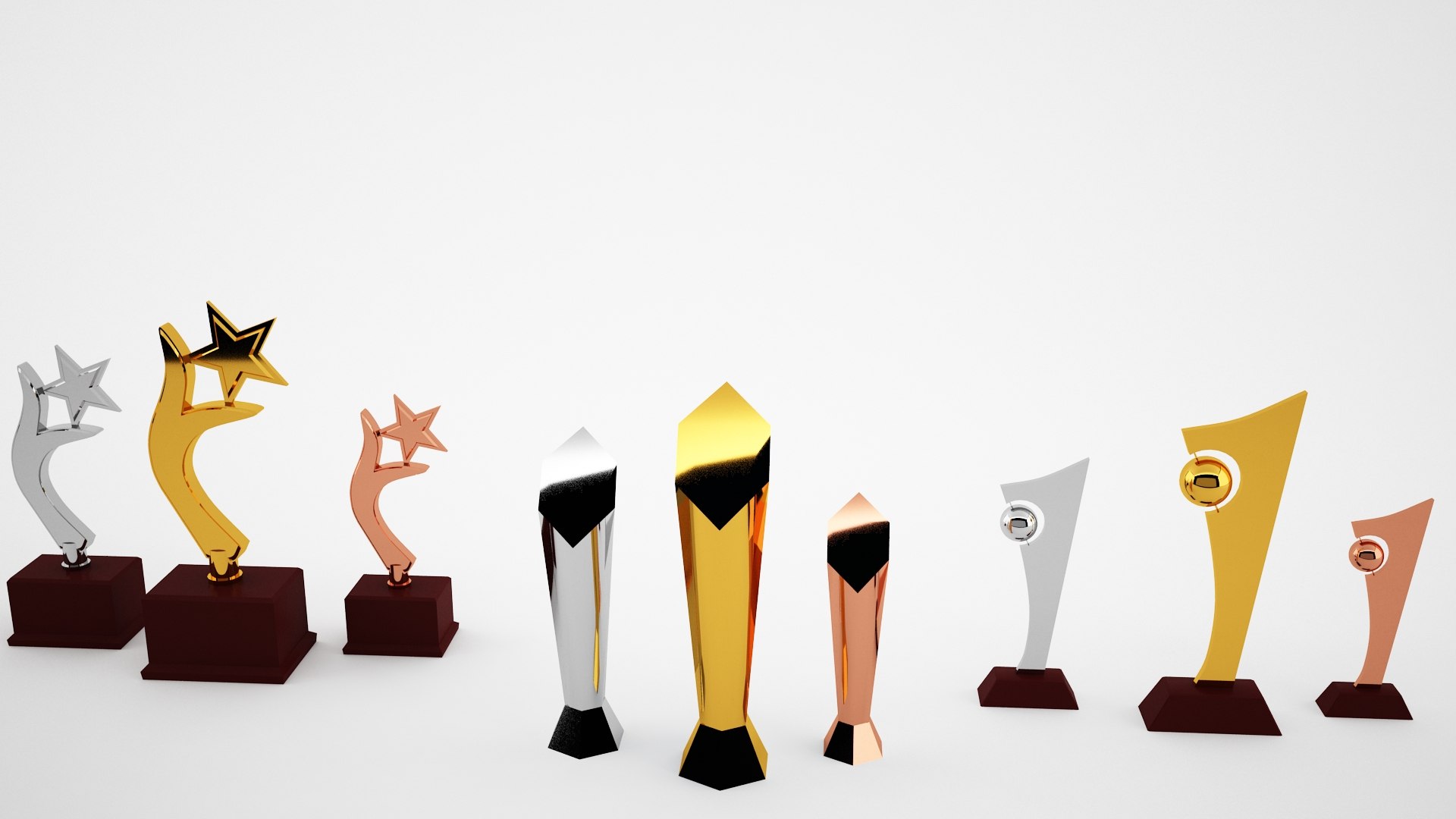 3D Nine Awards Together model - TurboSquid 1989971