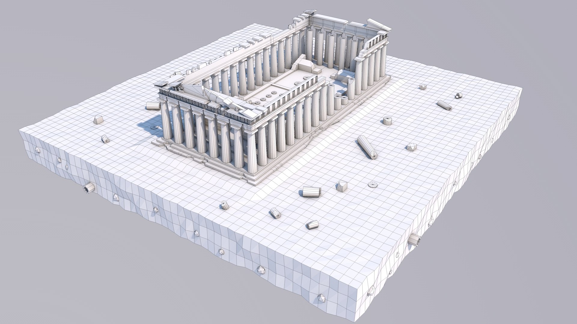 Athens Landmark Parthenon 3D Model - TurboSquid 1572410