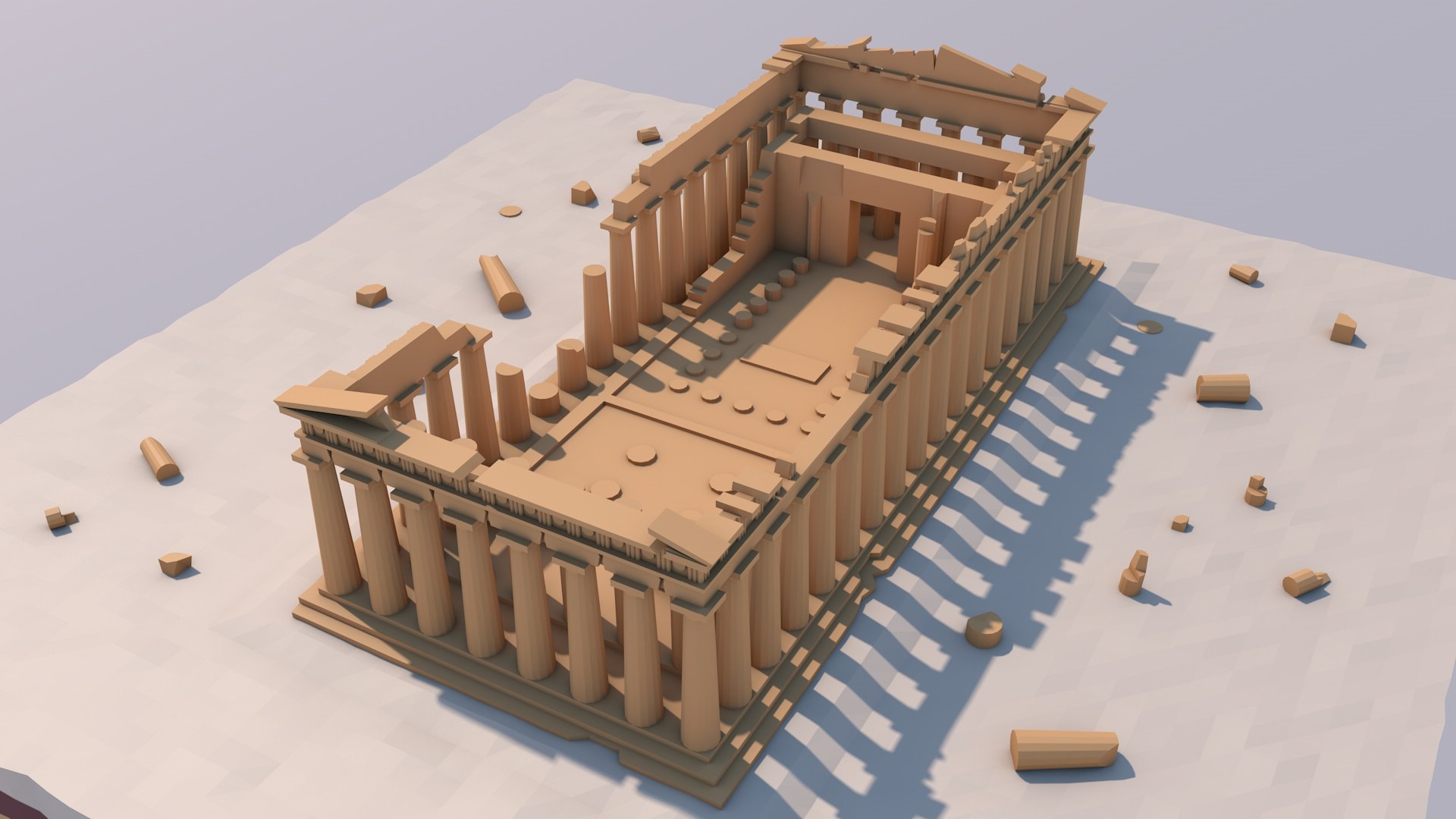 Athens Landmark Parthenon 3D Model - TurboSquid 1572410