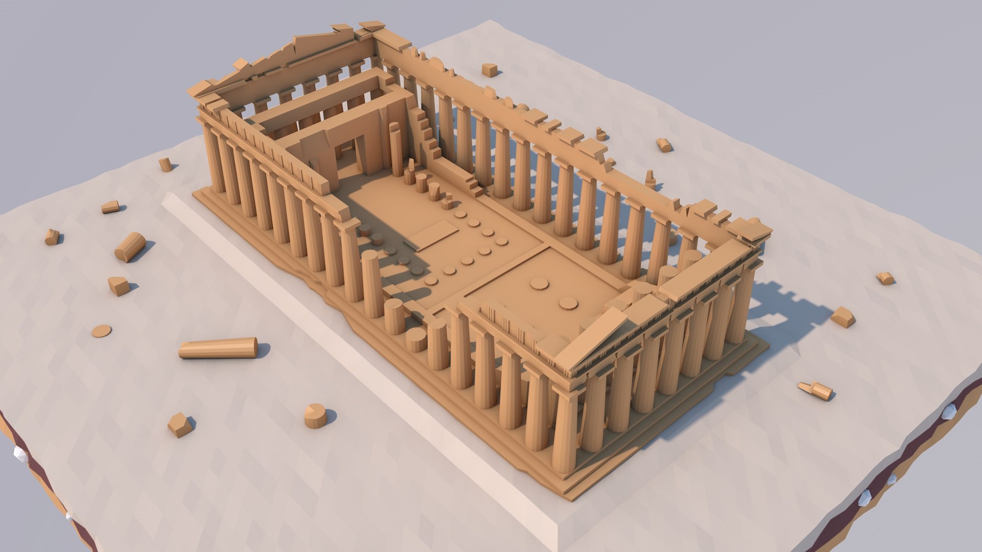 Athens Landmark Parthenon 3D Model - TurboSquid 1572410