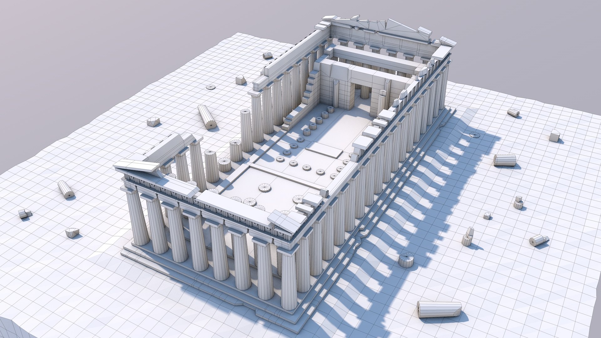 Athens Landmark Parthenon 3D Model - TurboSquid 1572410