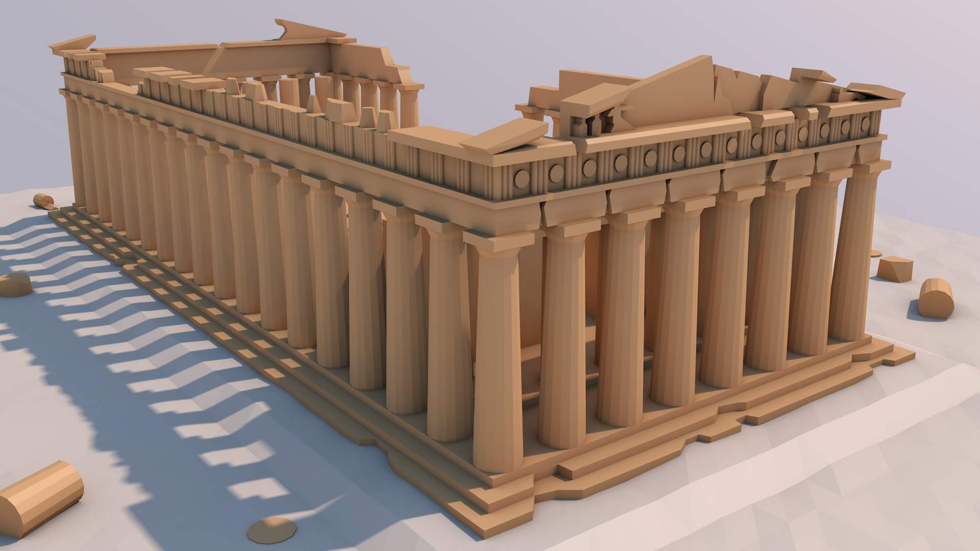 Athens Landmark Parthenon 3D Model - TurboSquid 1572410
