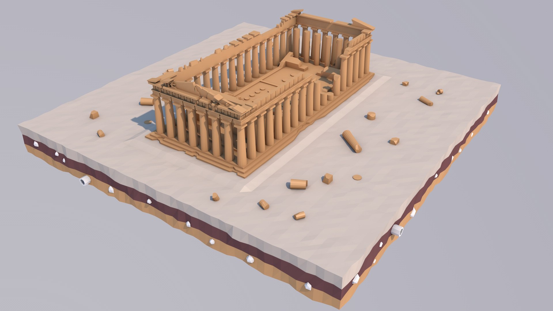 Athens landmark parthenon 3D model - TurboSquid 1572410
