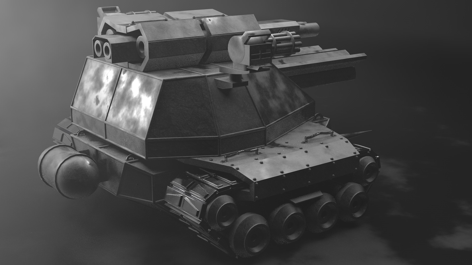 Drone Combat Tank 3D - TurboSquid 2008155