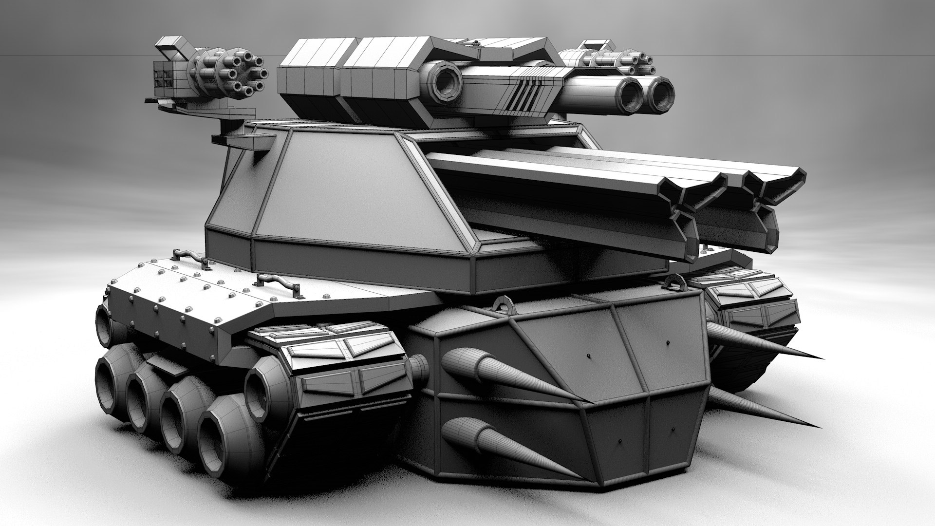 Drone Combat Tank 3D - TurboSquid 2008155