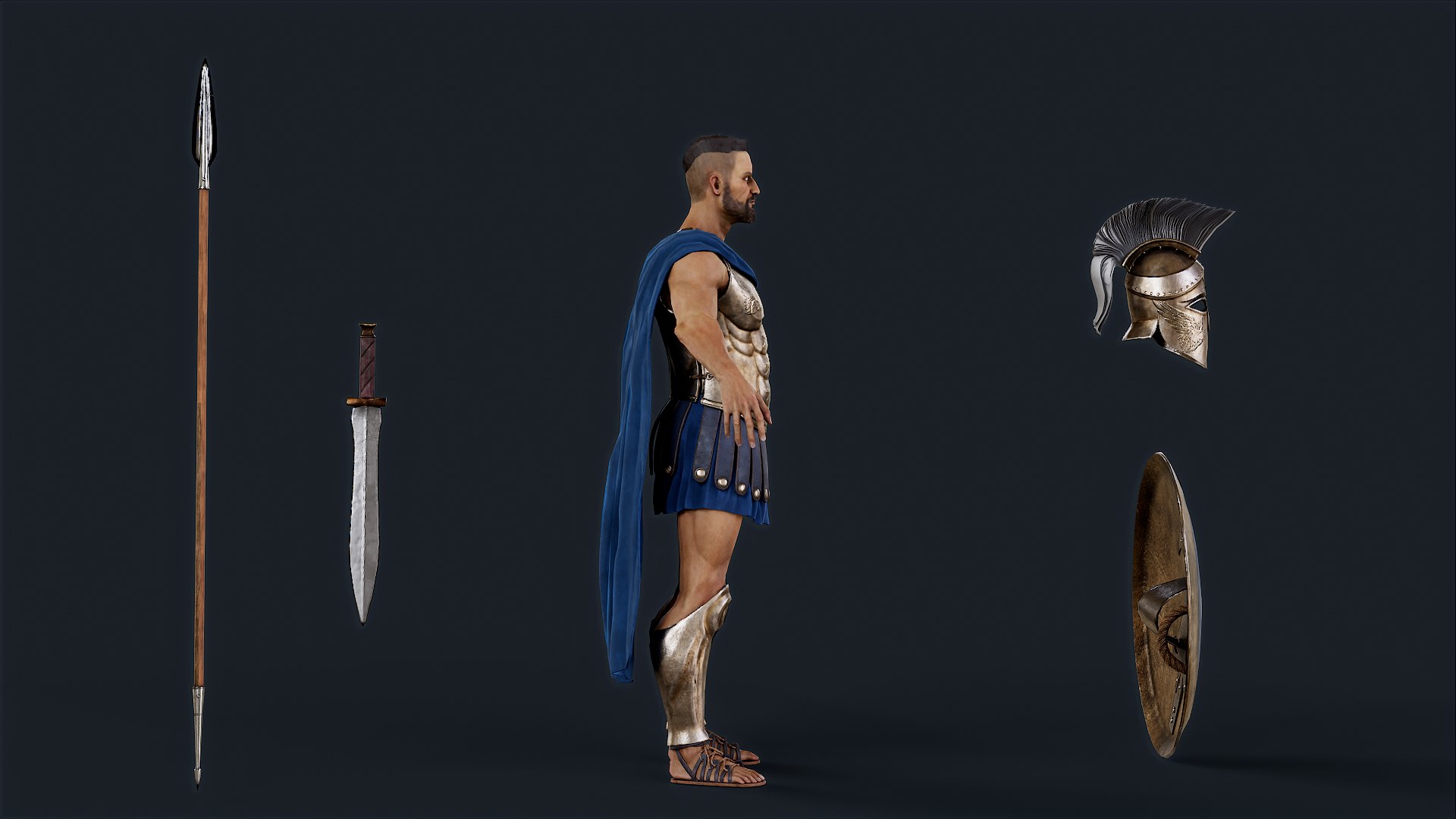 3D ATHENIAN HEAVY HOPLITE Model - TurboSquid 2289889