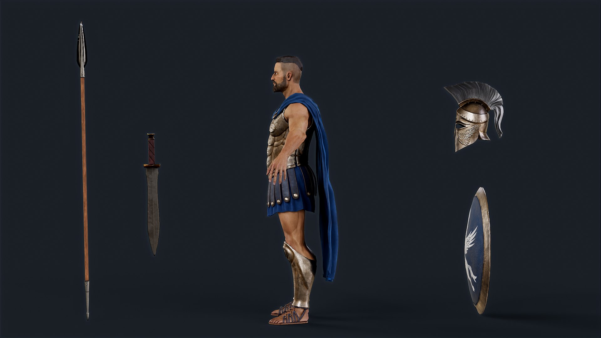 3D ATHENIAN HEAVY HOPLITE Model - TurboSquid 2289889