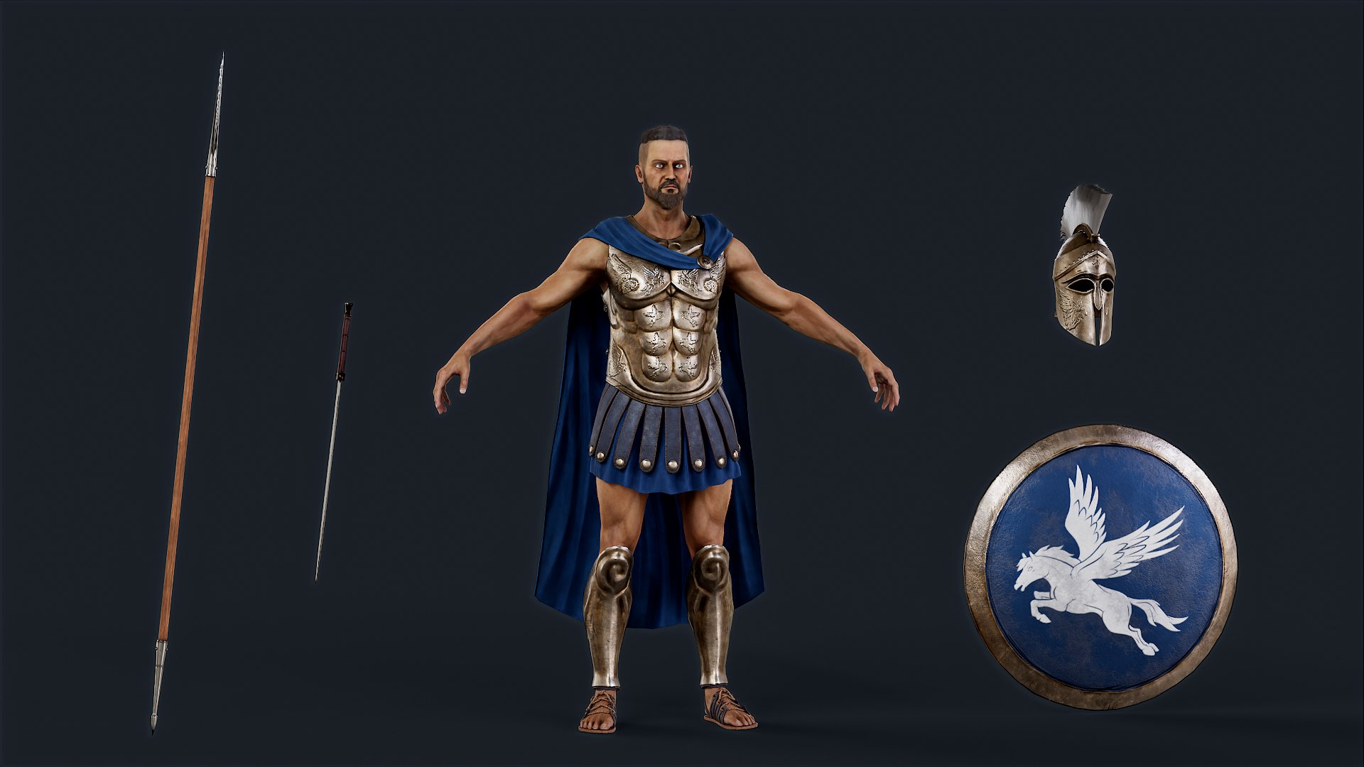 3D ATHENIAN HEAVY HOPLITE Model - TurboSquid 2289889