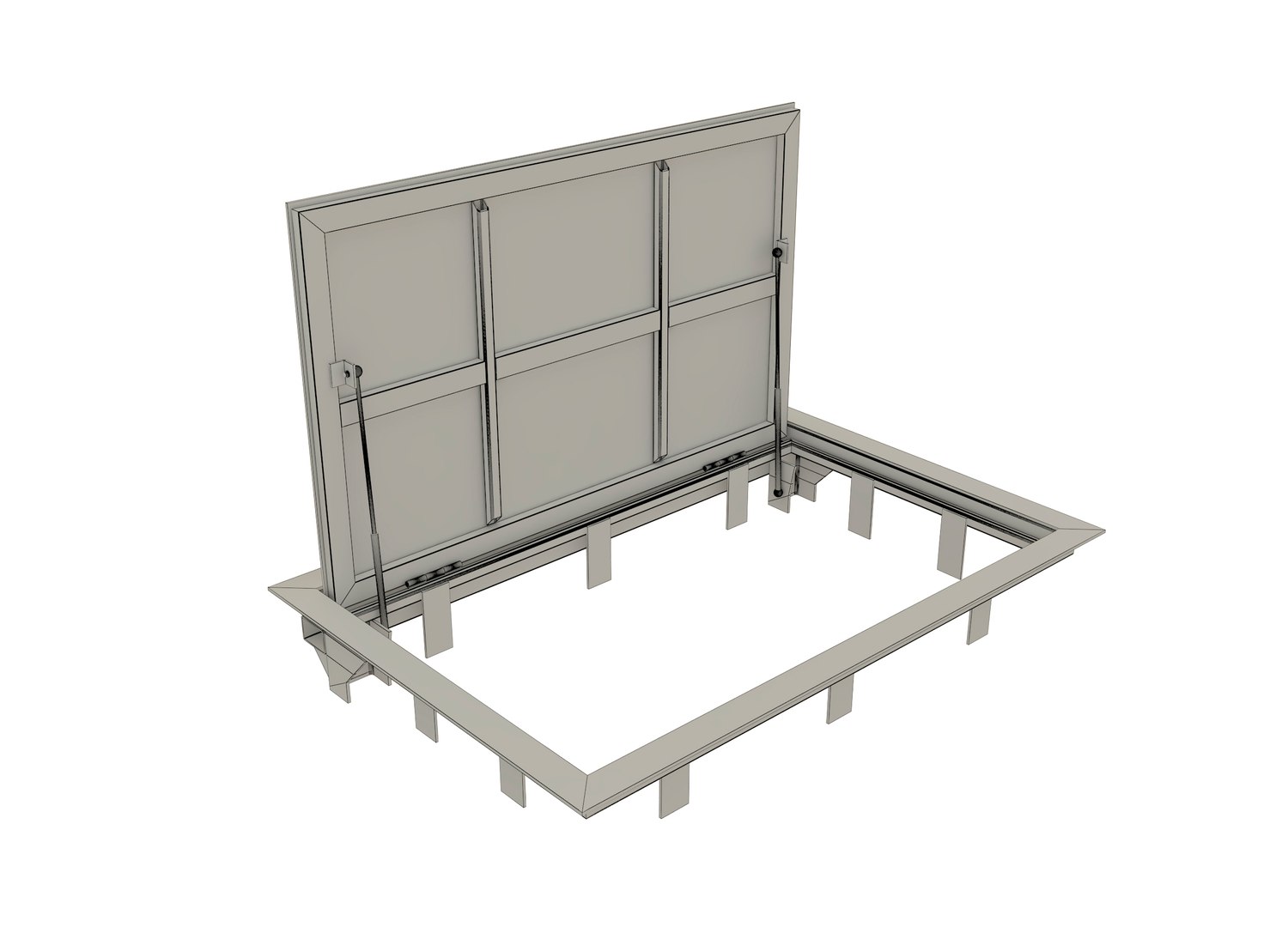 3D steel floor hatch model - TurboSquid 1671236