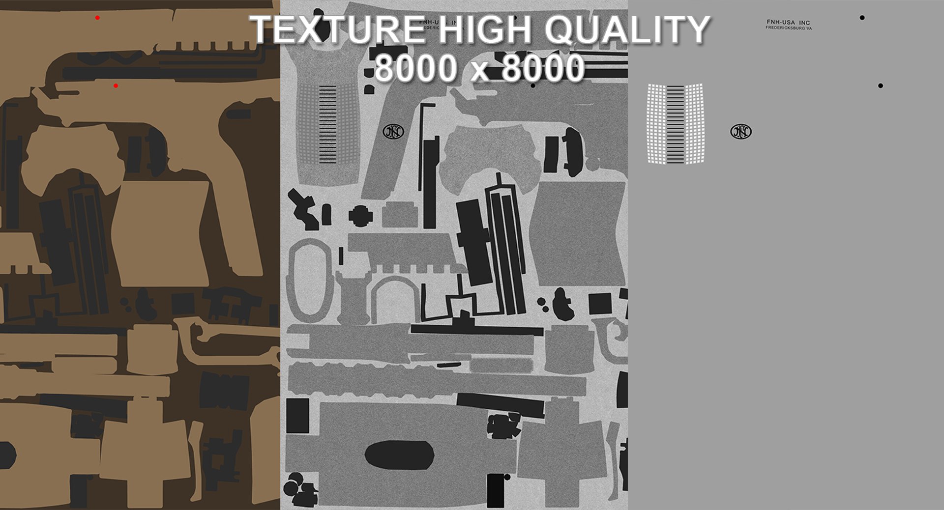 3d max gun fn five-seven