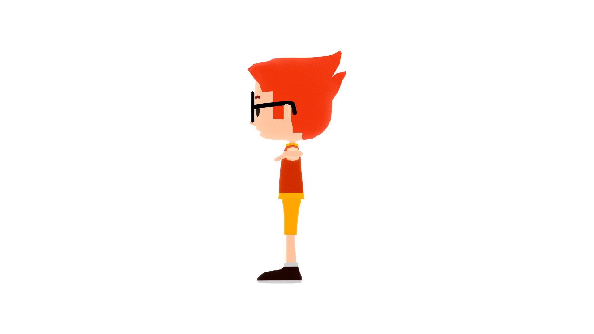 Boy Red Haired - OBJ - Low Poly Quad Model - TurboSquid 1785493