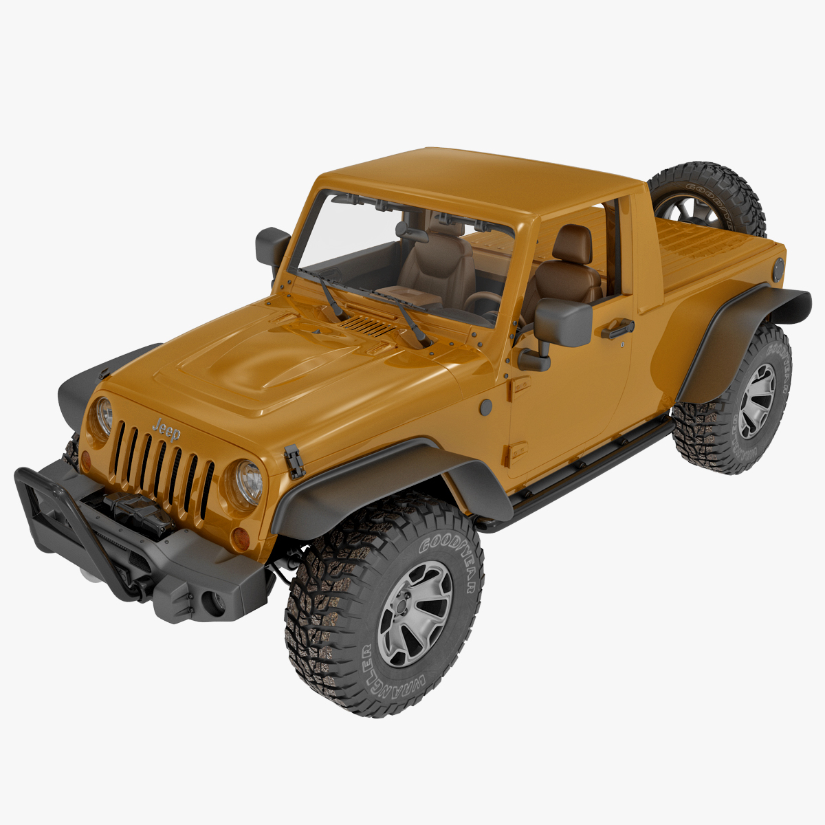 jeep wrangler moab pickup 3d model