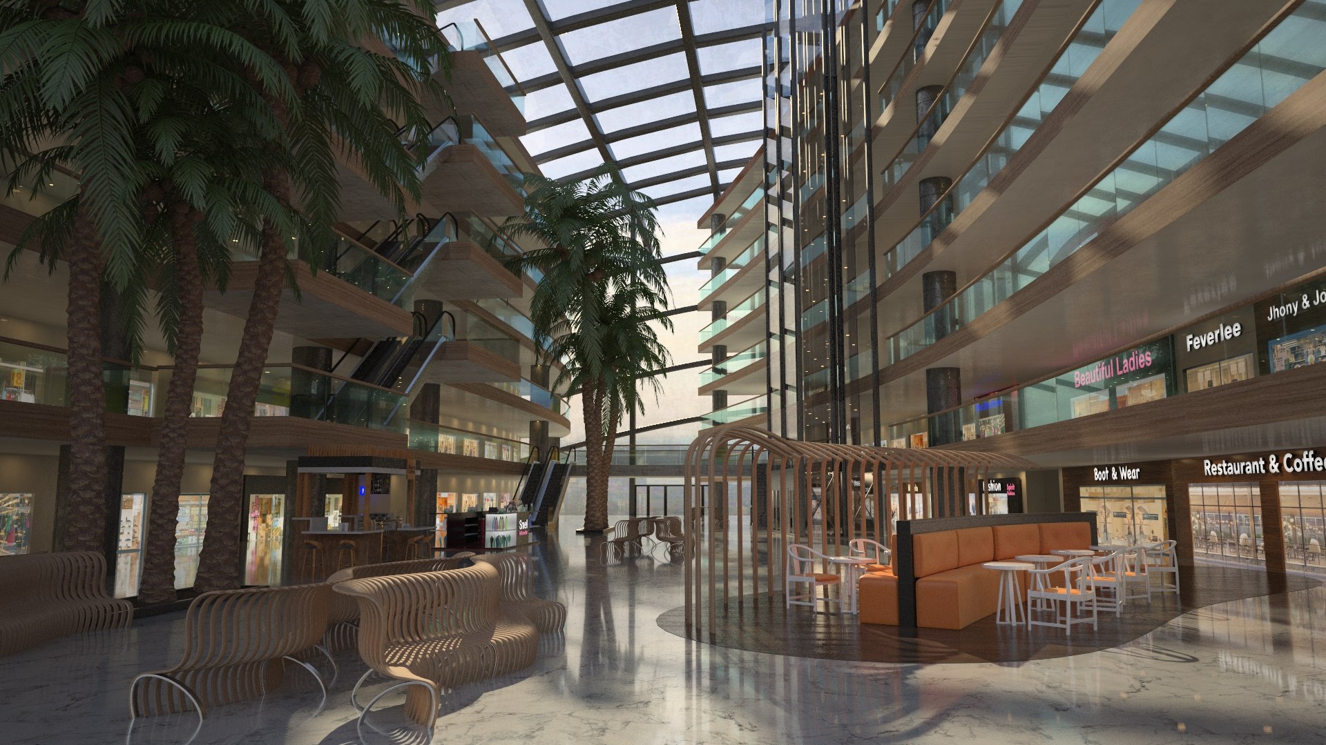 Mall And Shopping Center Interior Design 3D Model - TurboSquid 1974632