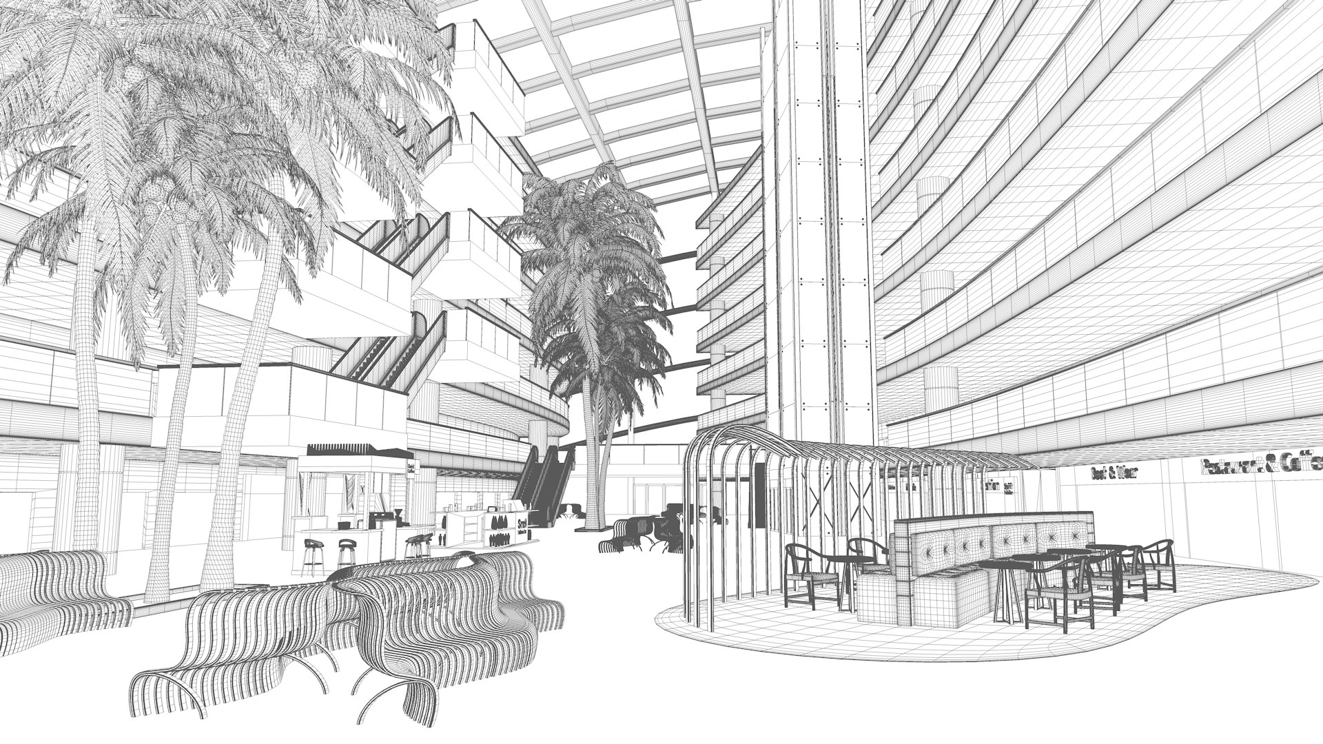 Mall And Shopping Center Interior Design 3D Model - TurboSquid 1974632