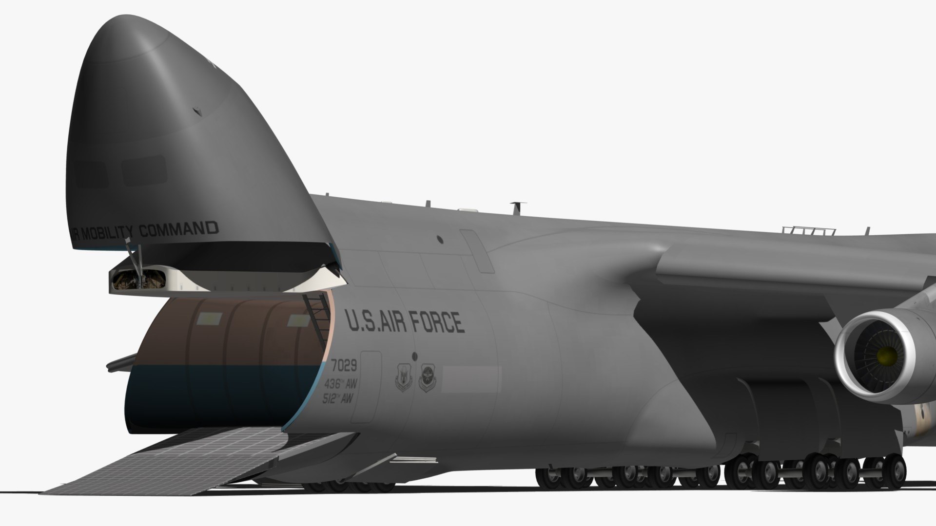 3d lockheed c5 galaxy model