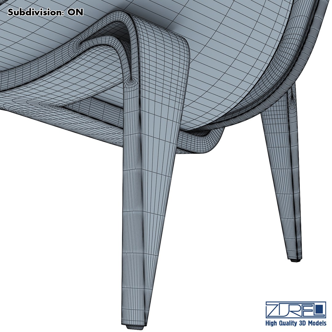 3d model shell chair