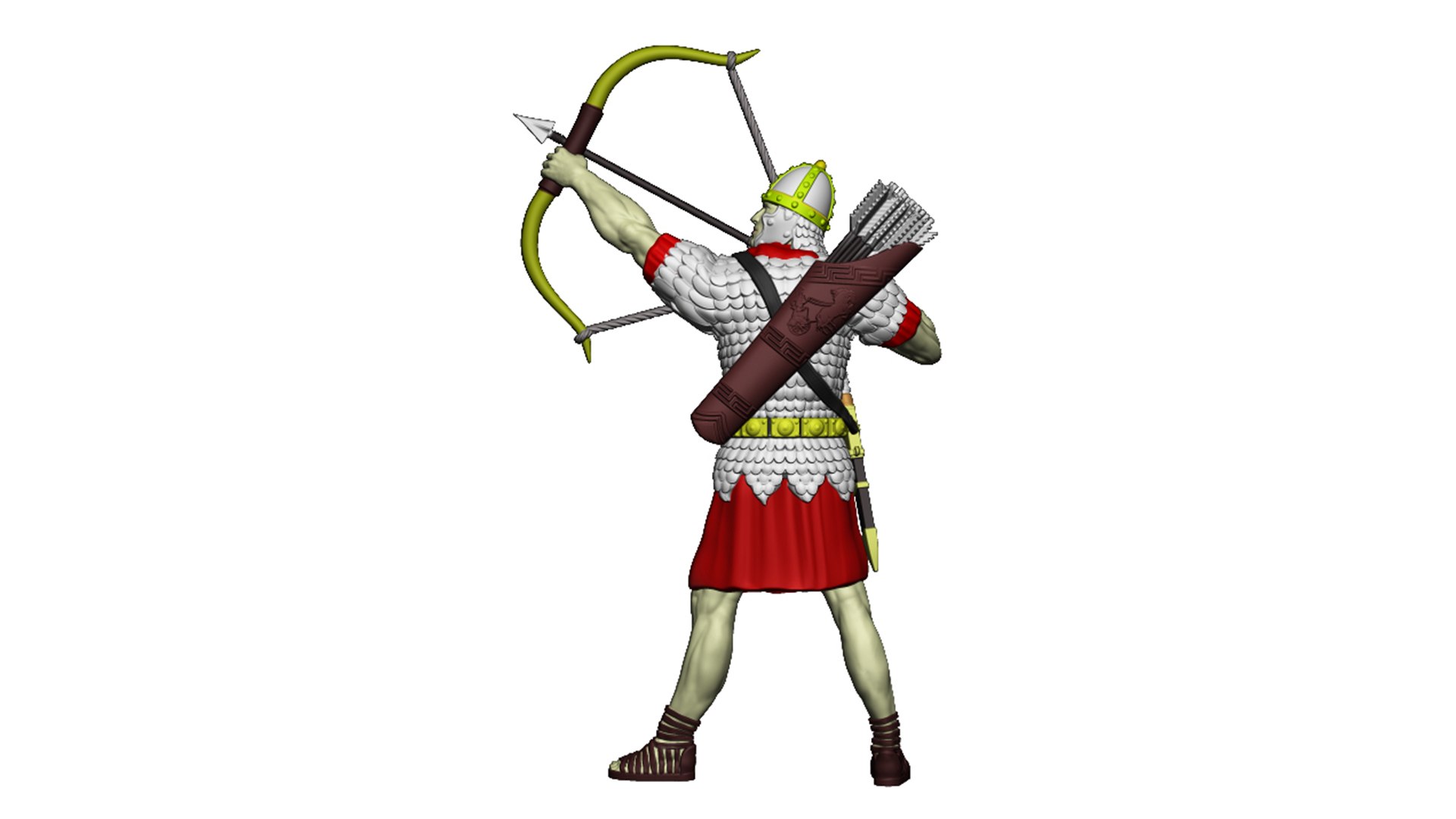 3D Roman Archer 2 Bow Up 3D Print Model - TurboSquid 2431010