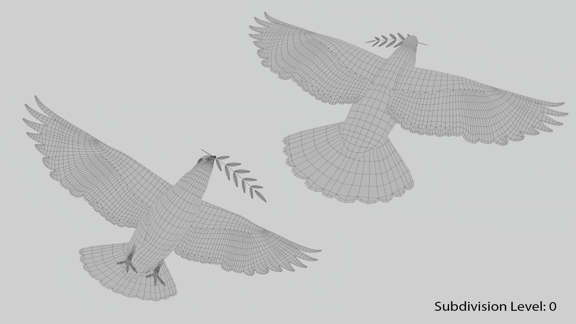 3D Dove Flying Model - TurboSquid 2345716
