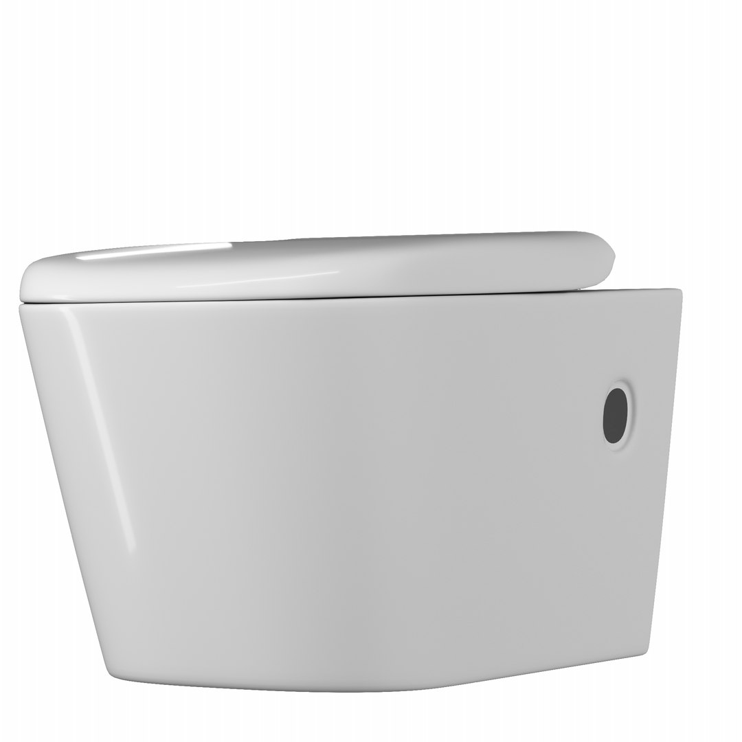 3D Wall Hung Water Closet Model - TurboSquid 1694515
