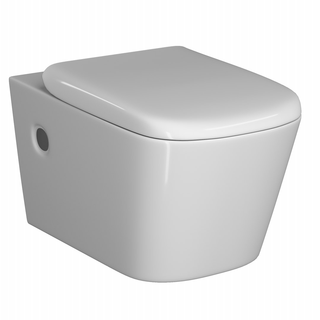 3D Wall Hung Water Closet Model - TurboSquid 1694515