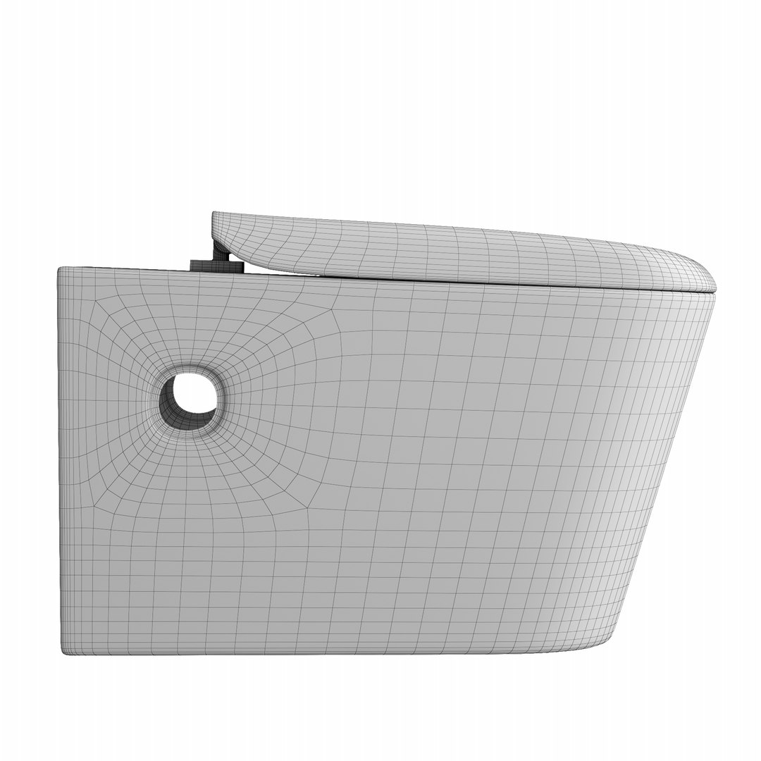 3D Wall Hung Water Closet Model - TurboSquid 1694515