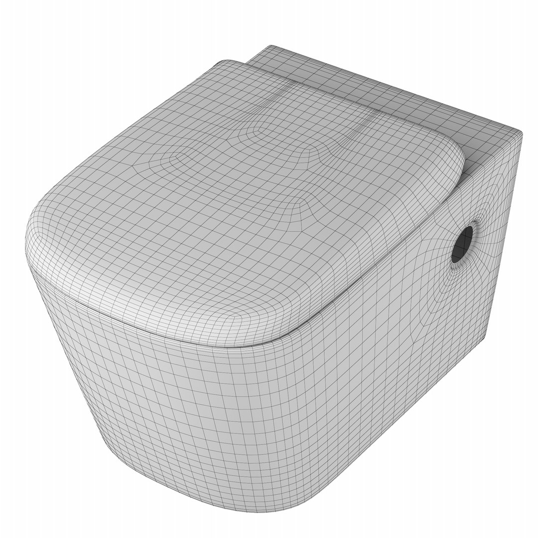 3D Wall Hung Water Closet Model - TurboSquid 1694515