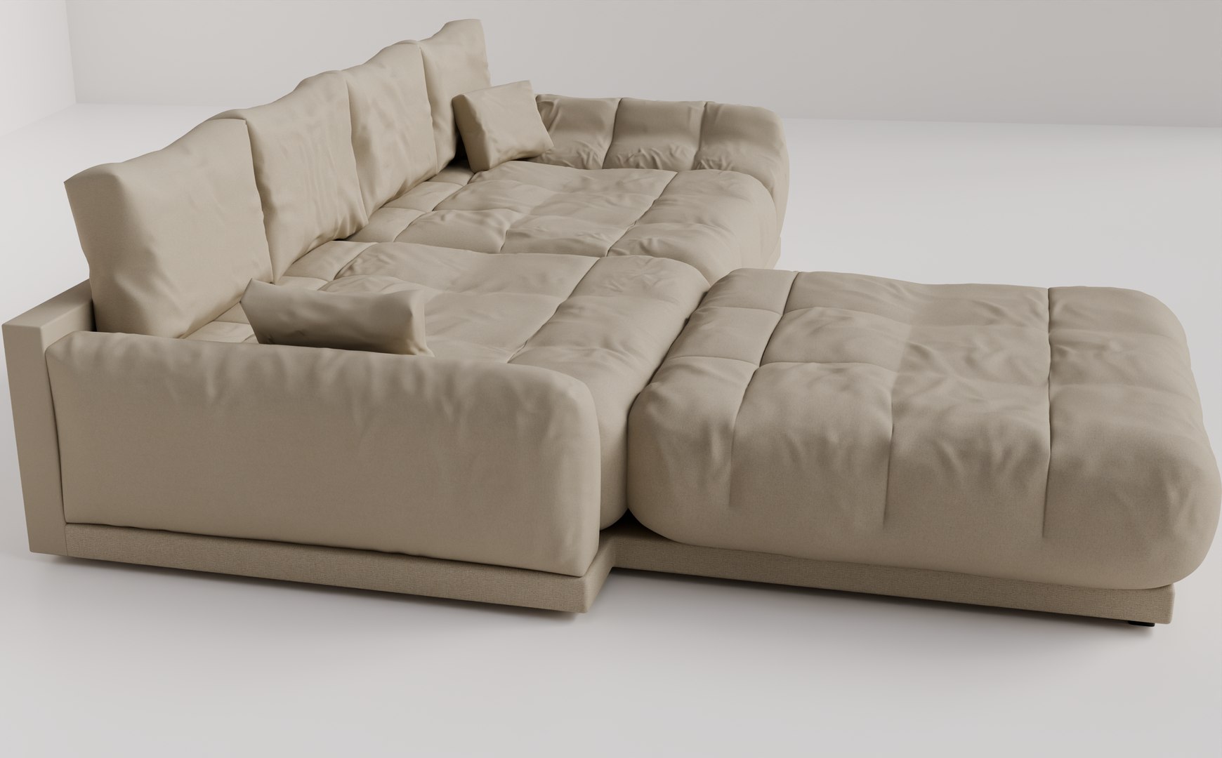 3D Realistic Couch 3D Model High Low Poly Versions Included ...