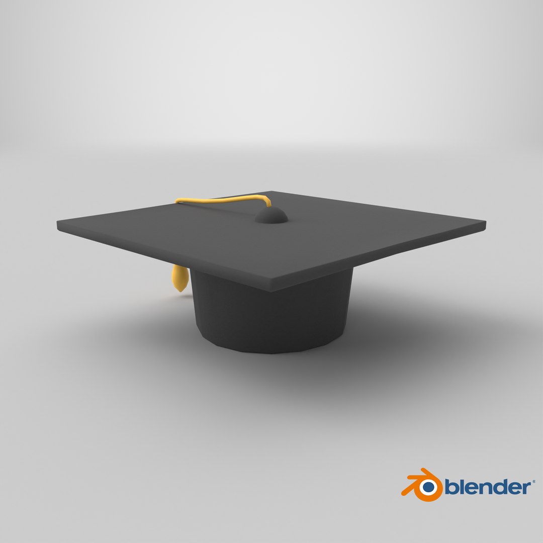 3D Cartoon Graduation Cap - TurboSquid 2239989