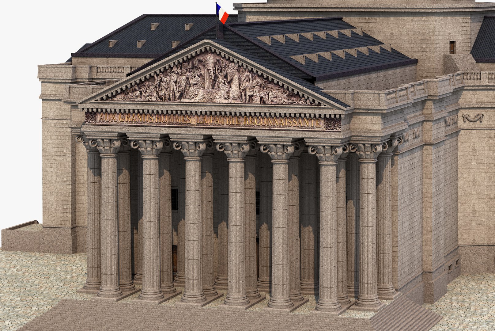 3D Pantheon Paris Model - TurboSquid 1680692