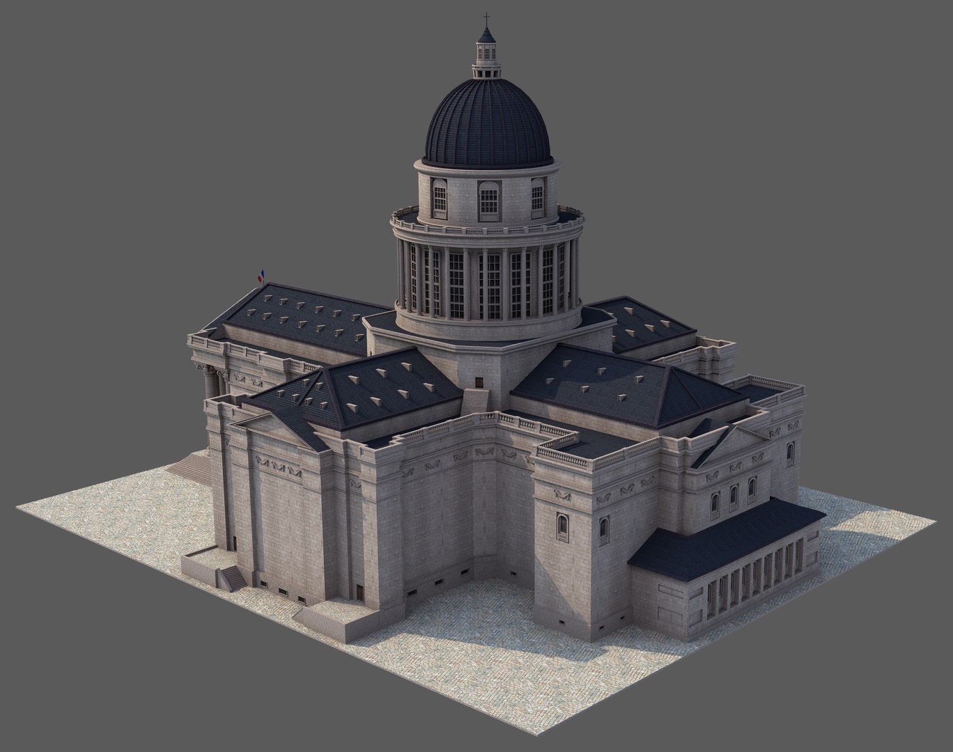 3D Pantheon Paris Model - TurboSquid 1680692