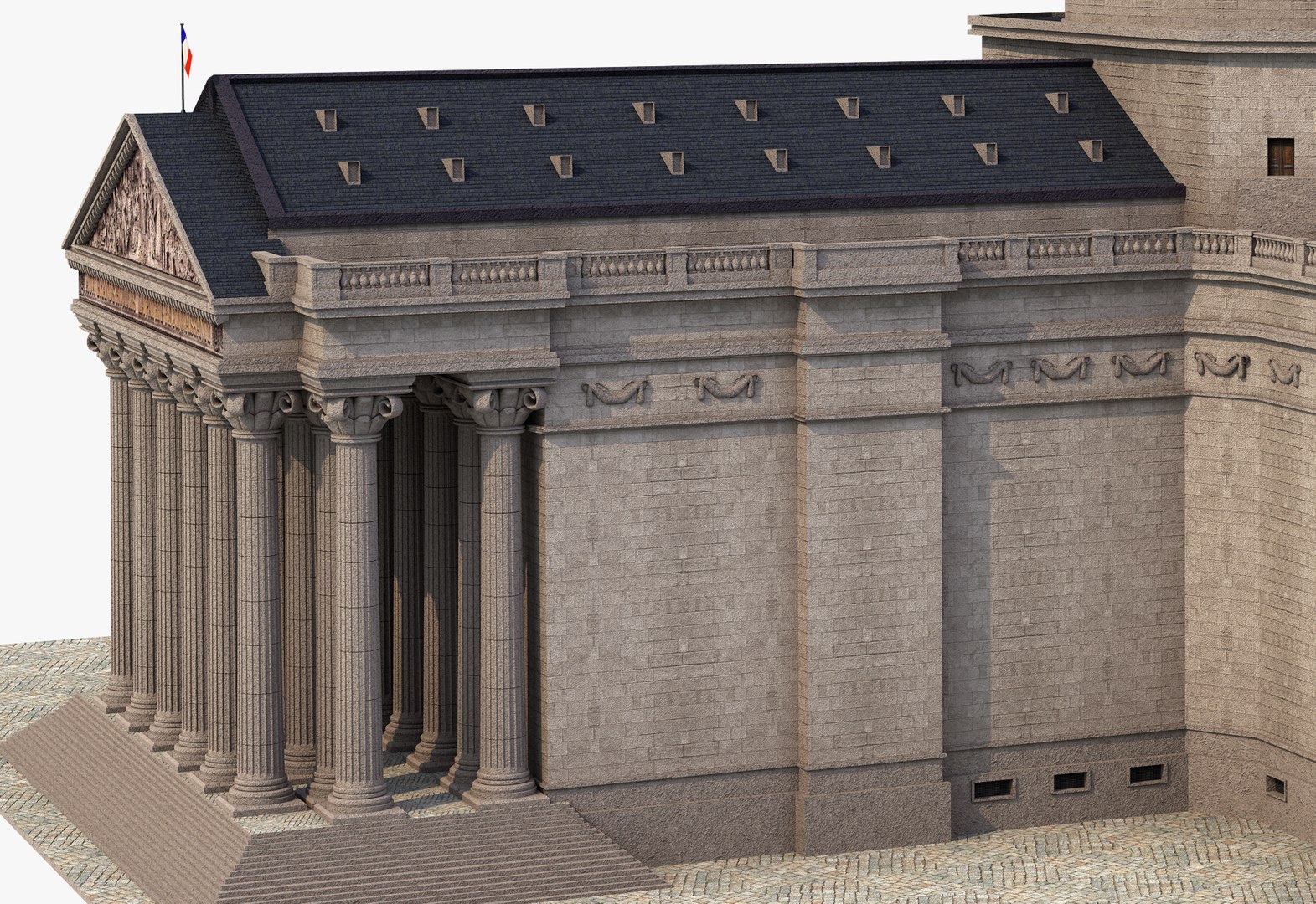 3D Pantheon Paris Model - TurboSquid 1680692