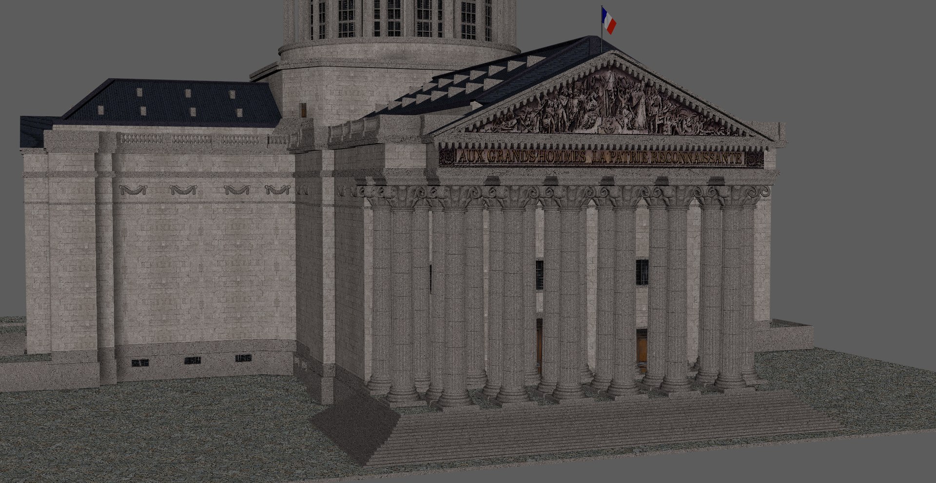 3D Pantheon Paris Model - TurboSquid 1680692