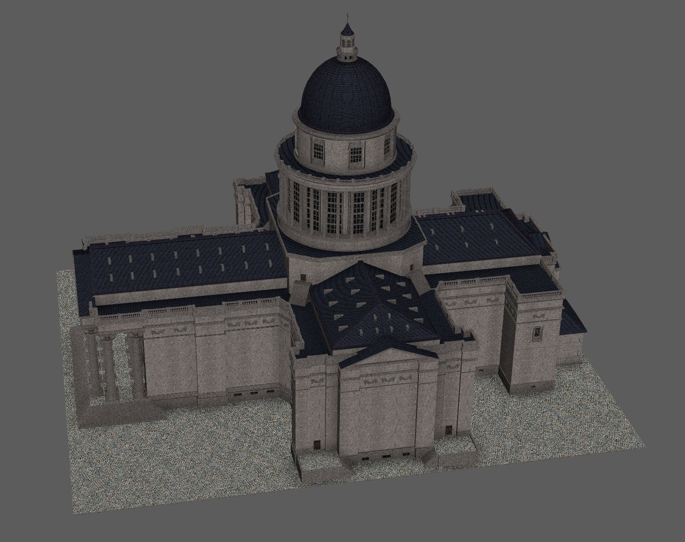 3D Pantheon Paris Model - TurboSquid 1680692