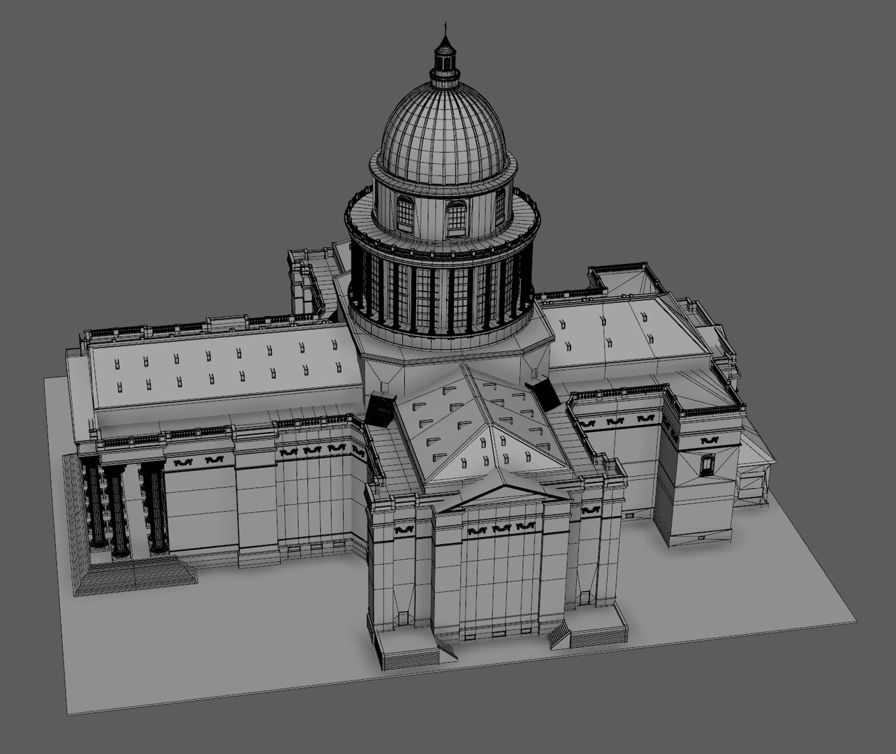 3D Pantheon Paris Model - TurboSquid 1680692