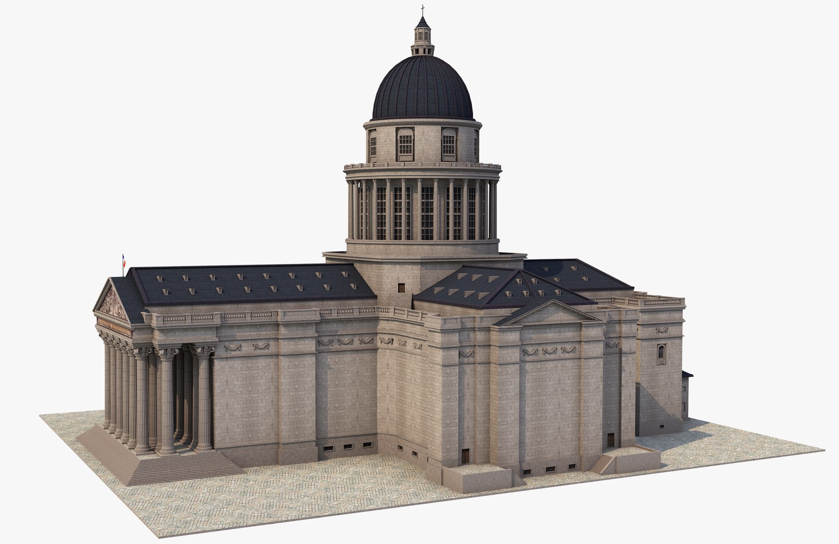 3D Pantheon Paris Model - TurboSquid 1680692