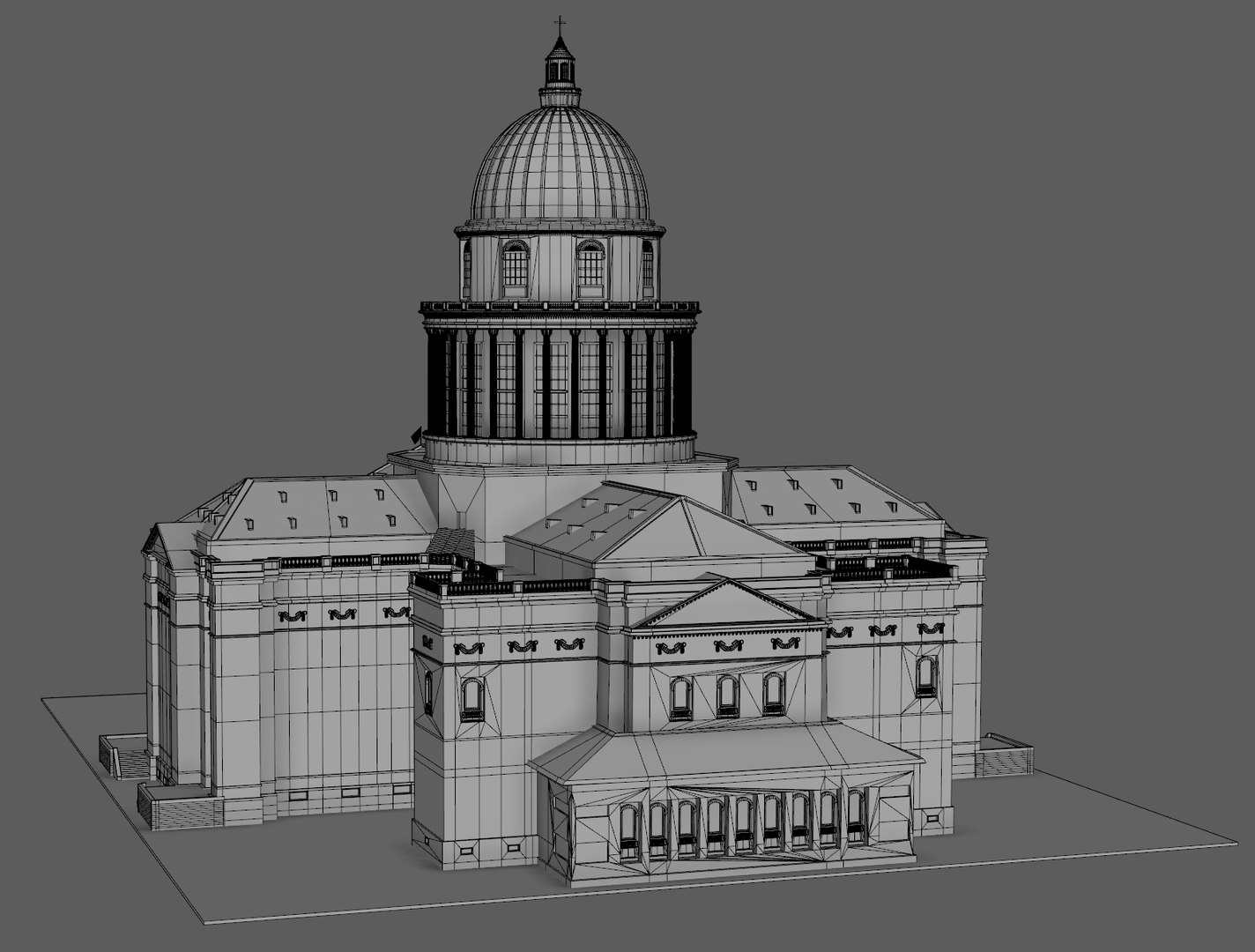 3D Pantheon Paris Model - TurboSquid 1680692