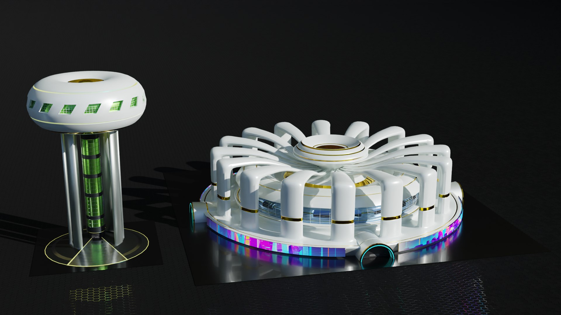 3D Futuristic City Kit - TurboSquid 2099852