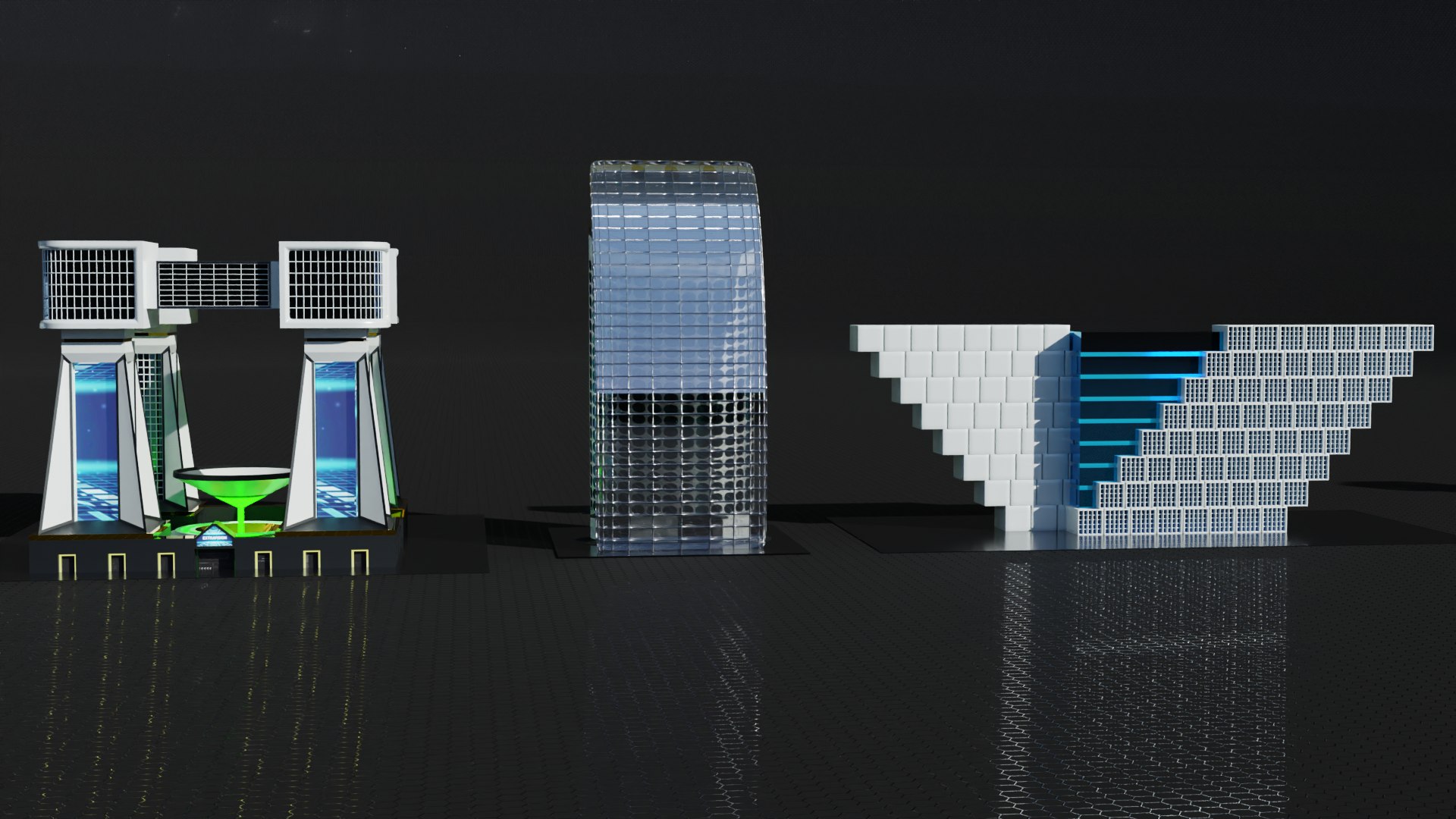 3D Futuristic City Kit - TurboSquid 2099852