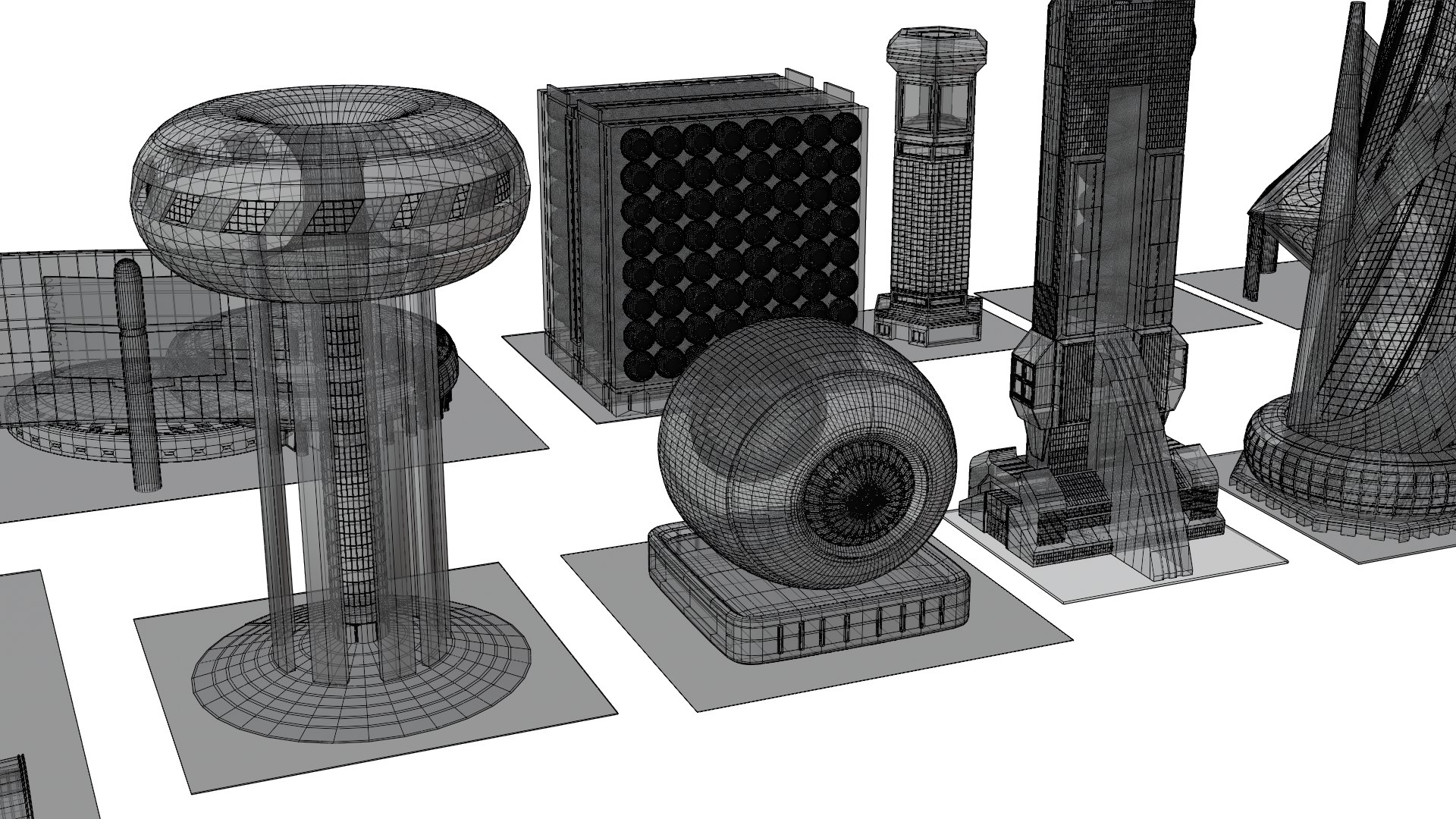 3D Futuristic City Kit - TurboSquid 2099852