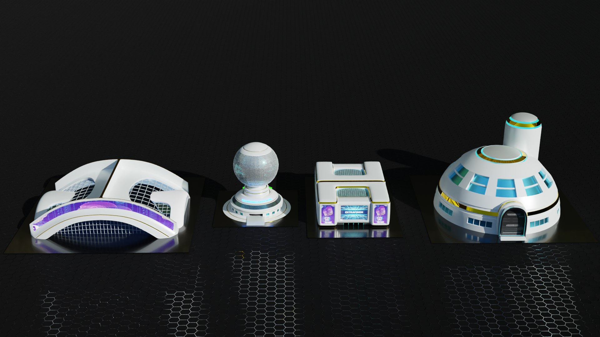 3D Futuristic City Kit - TurboSquid 2099852