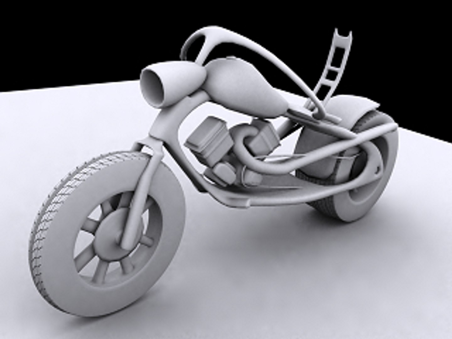 3d Model Chopper Bike