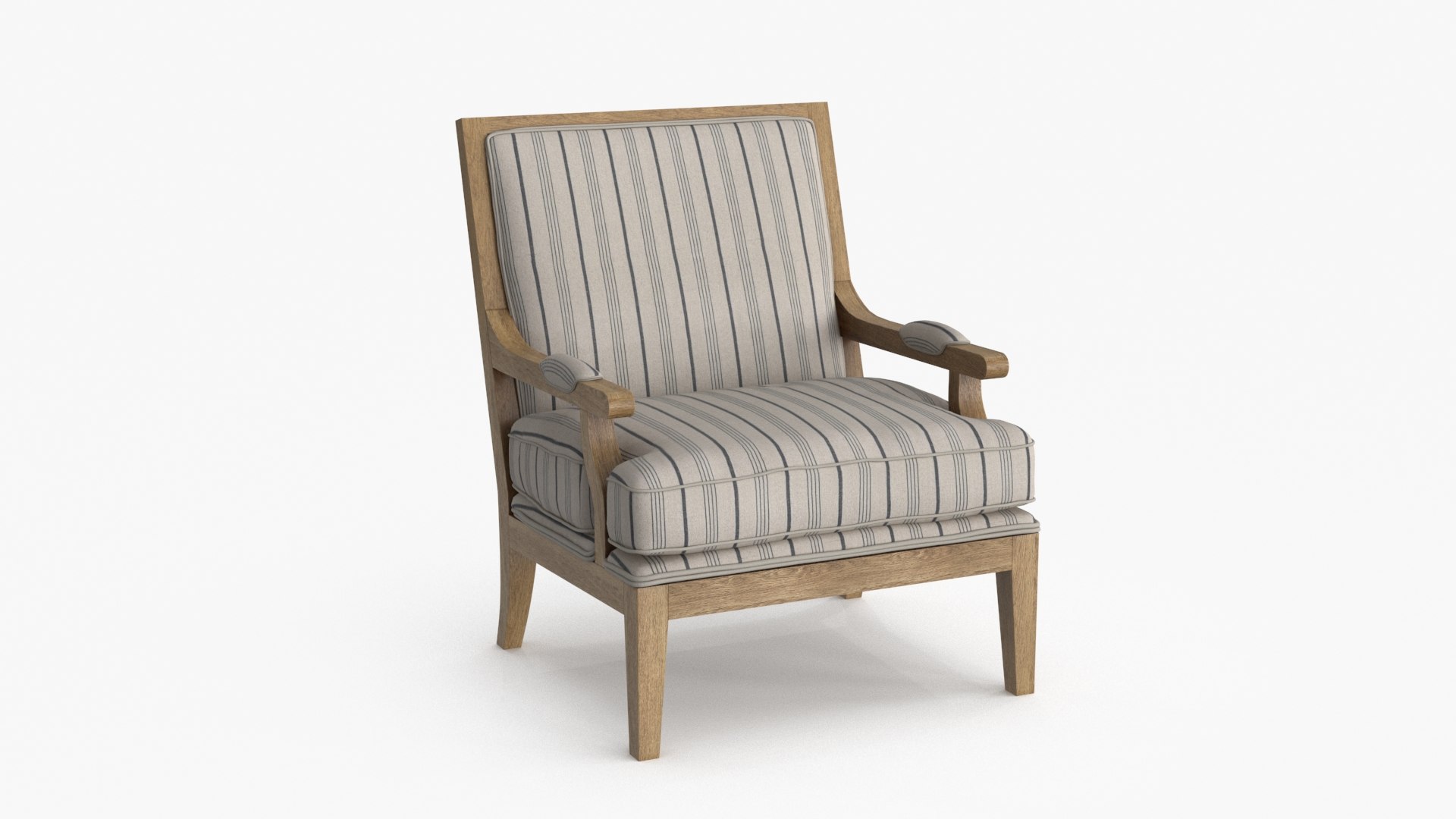 3D Jamie Accent Chair Blue Stripe - TurboSquid 2315140