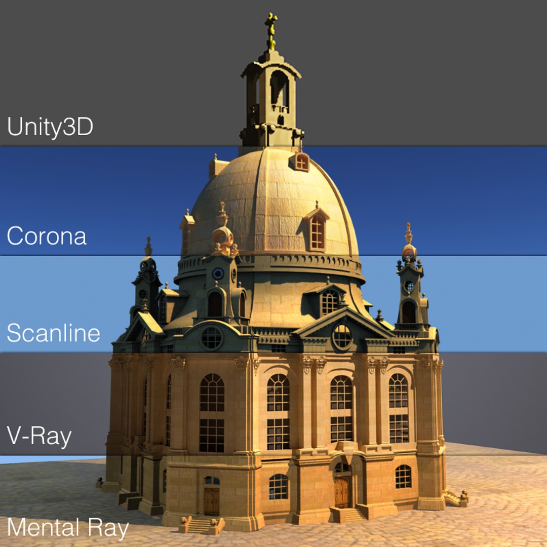 V-ray Corona Unity3d Dresden 3d Model