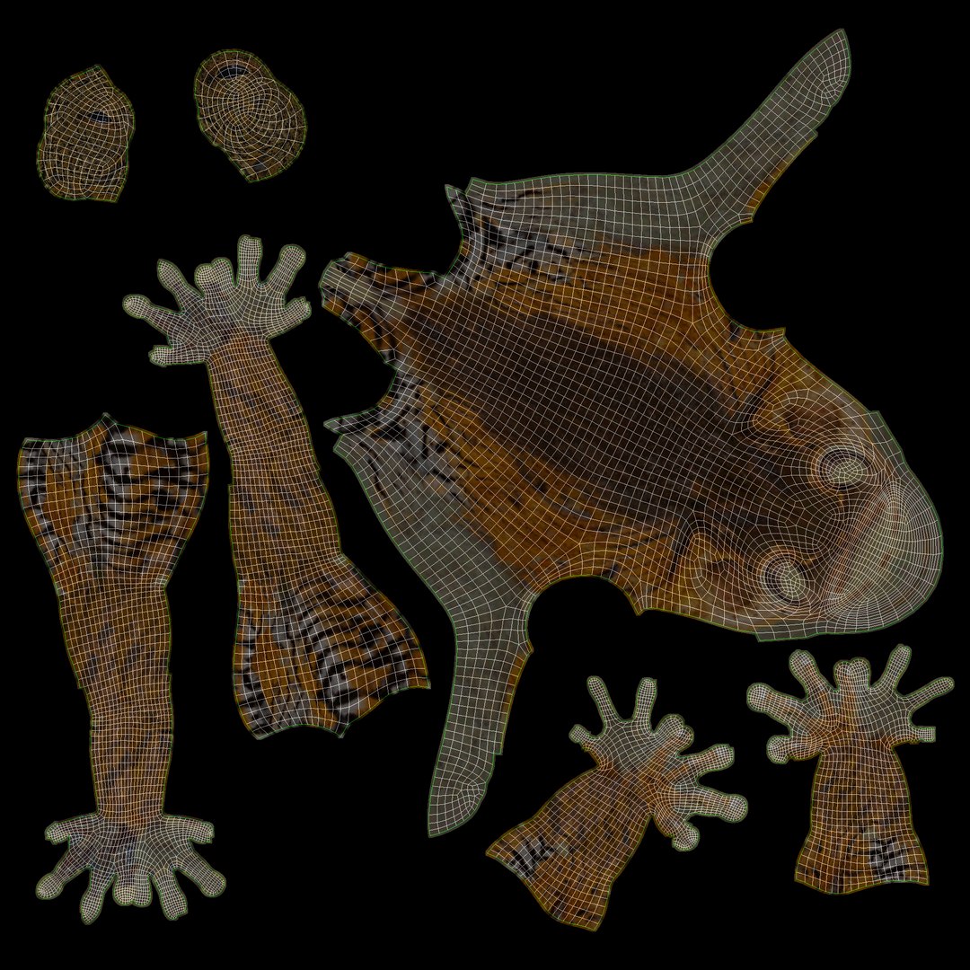 3d Brown Tree Frog Model