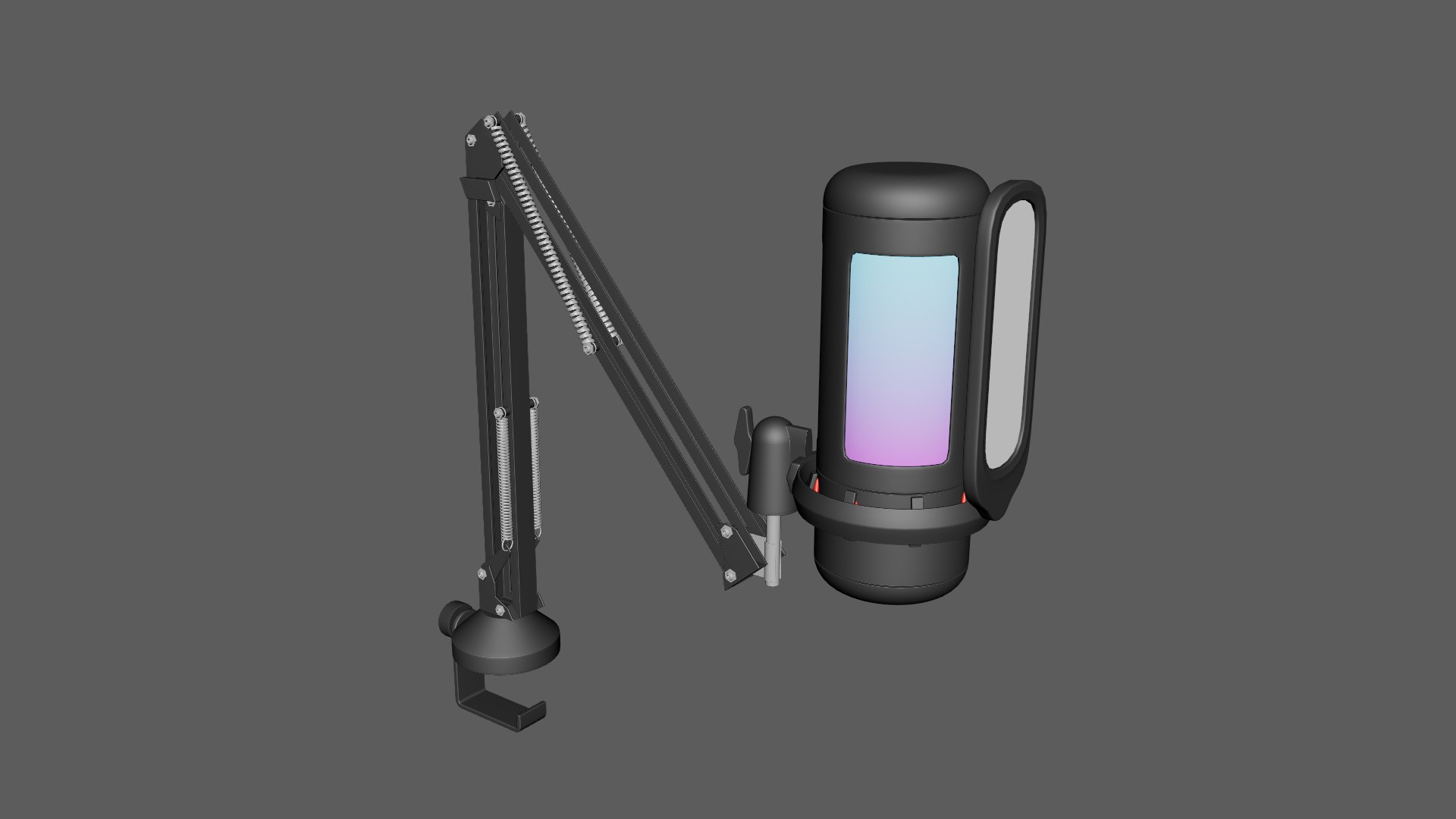 Studio Condenser Mic With Pop Filter And Stand Model - TurboSquid 2515431