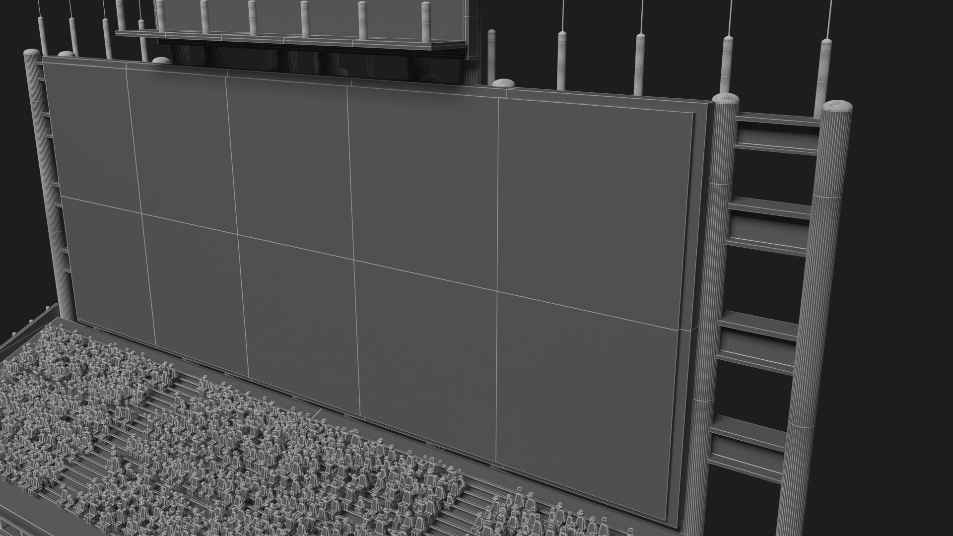 Large Fully Customizable Scoreboard 3d Model